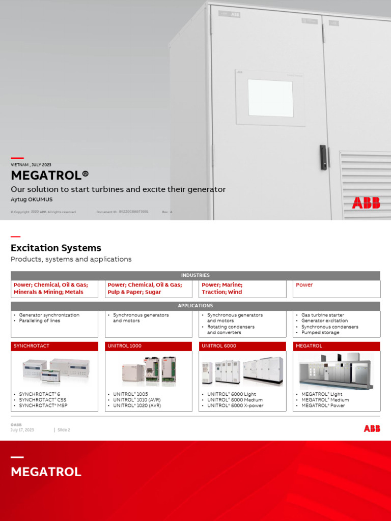 MEGATROL Presentation - Customer | PDF | Electric Generator | Gas Turbine