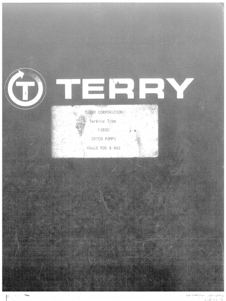 Terry Turbine Type BKBSG Cargo Pumps Manual | PDF