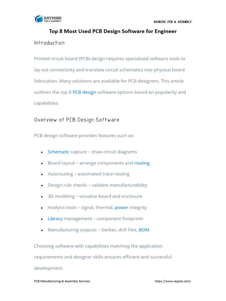 Top 8 Most Used PCB Design Software for Engineer | PDF | Printed ...