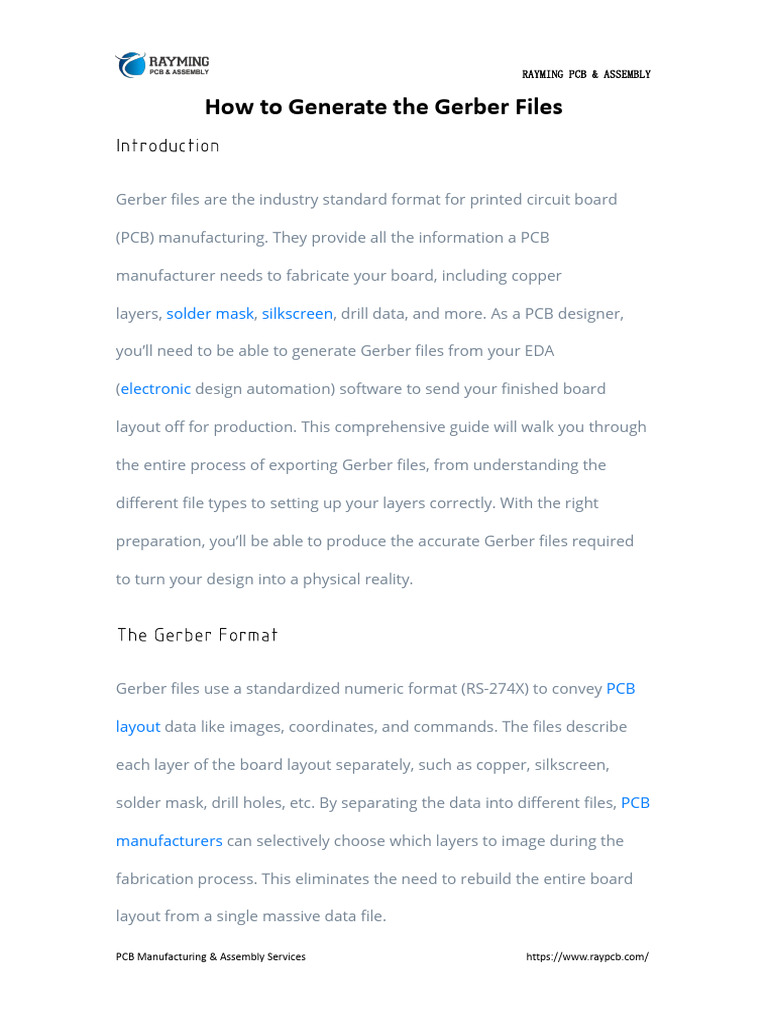 How To Generate The Gerber Files | PDF | Printed Circuit Board ...