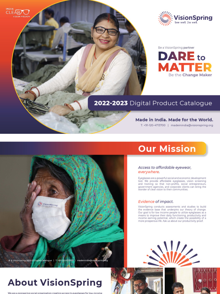 2022 2023 DIGITAL Product Catalogue India VisionSpring Dare To Matter ...