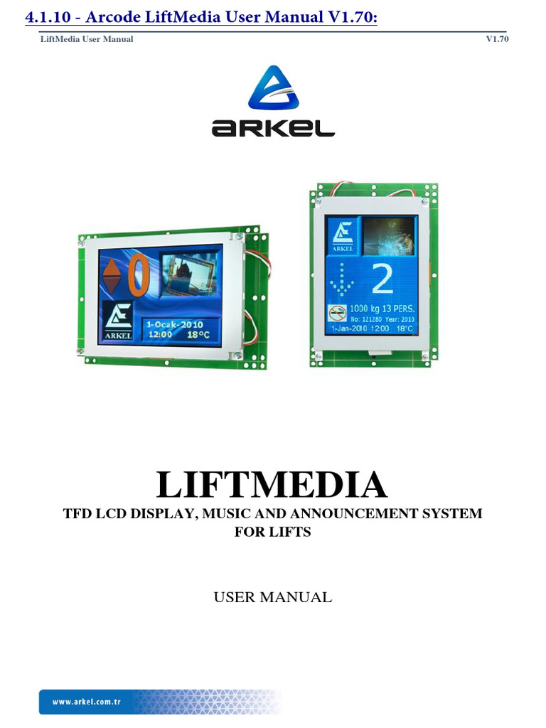 4.1.10 LiftMedia User Manual.V170.en | PDF