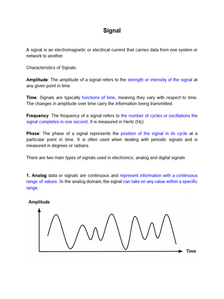 Signal | PDF | Digital Signal | Amplitude