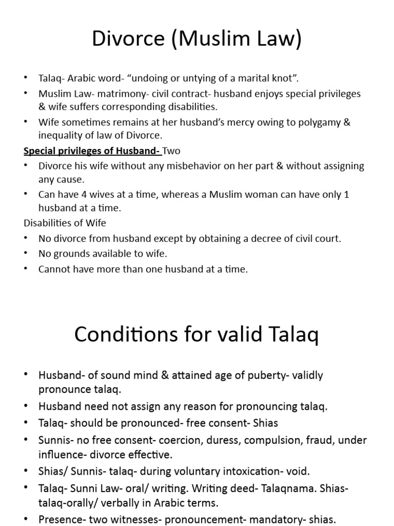 Divorce (Muslim Law) | PDF | Divorce | Annulment