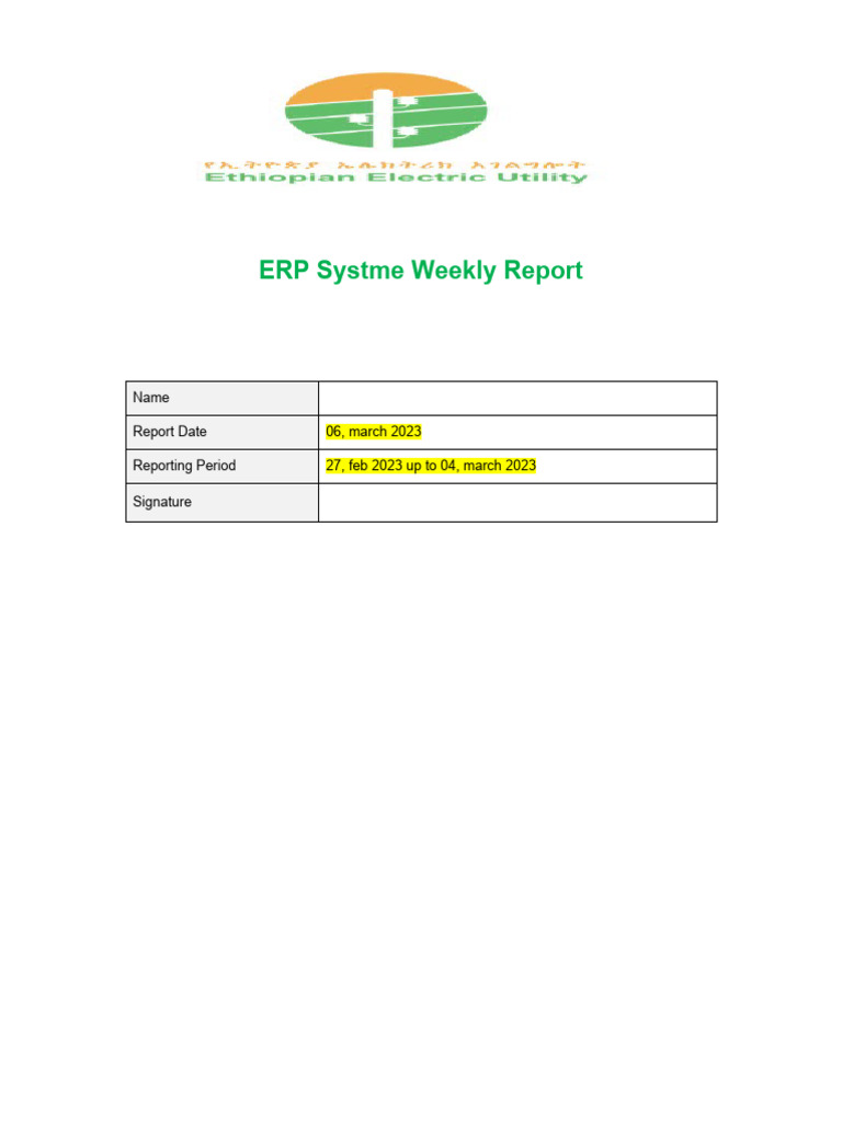 Weekly Report | PDF