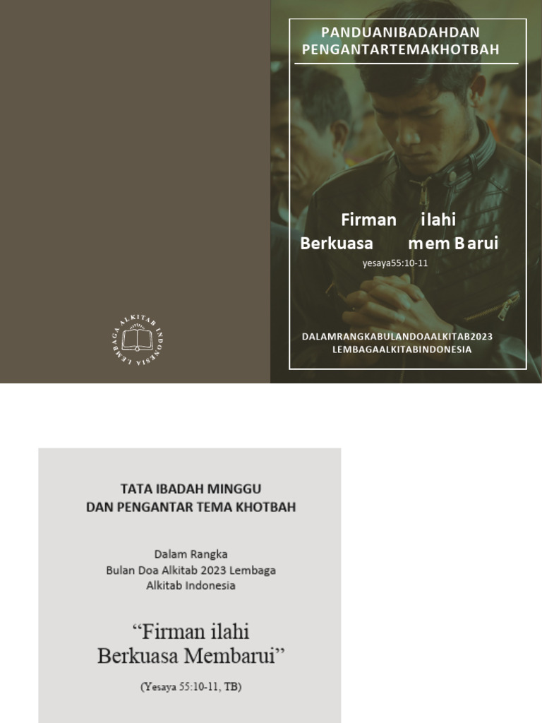 Liturgi Bulan Doa Alkitab 2023 | PDF
