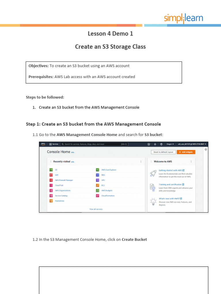 01 Create An S3 Storage Class | PDF