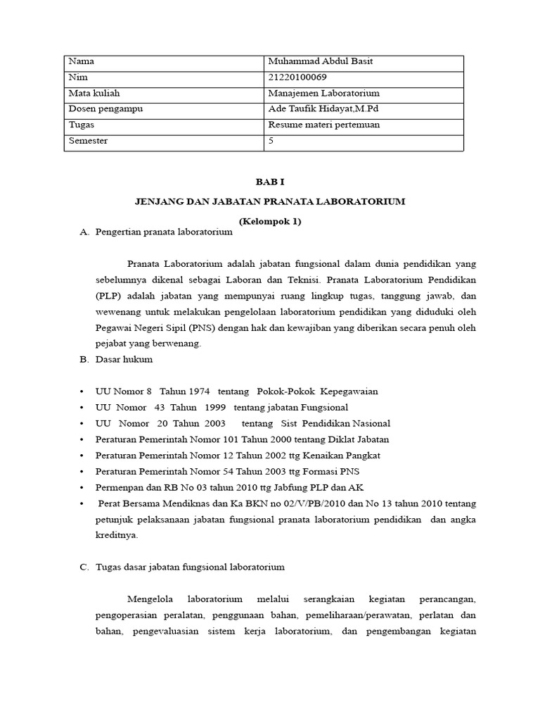 Resume Tugas Muhammad Abdul Basit | PDF | Karier & Perkembangan