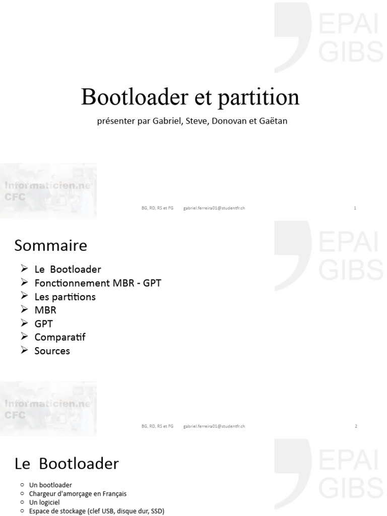 Powerpoint BL Part | PDF | Démarrage d'un ordinateur | Logiciel utilitaire