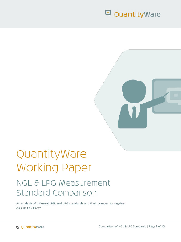 WP QuantityWare Comparison NGL LPG Standards | PDF | Density | Liquefied Petroleum Gas