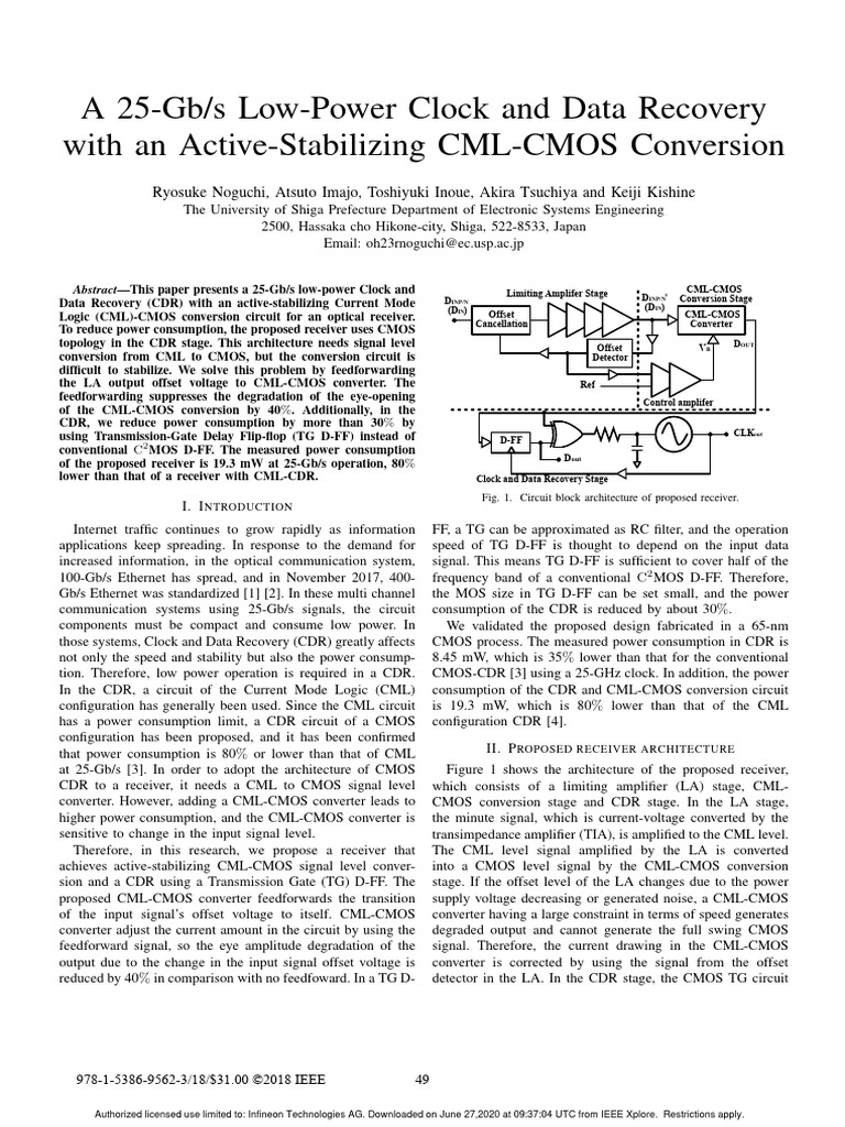 CML To Cmos 2 | PDF | Amplifier | Cmos