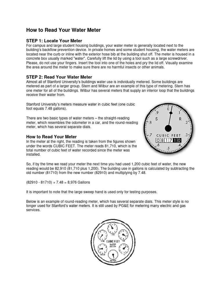 How To Read Water Meter | PDF