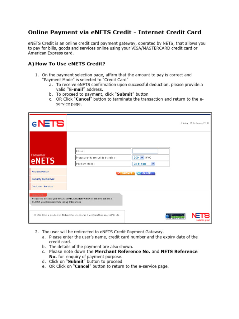 Enets Payment | PDF | Computers