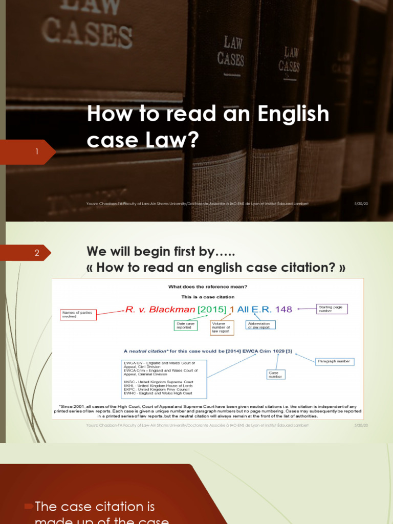How To Understand An English Case-Secured | PDF