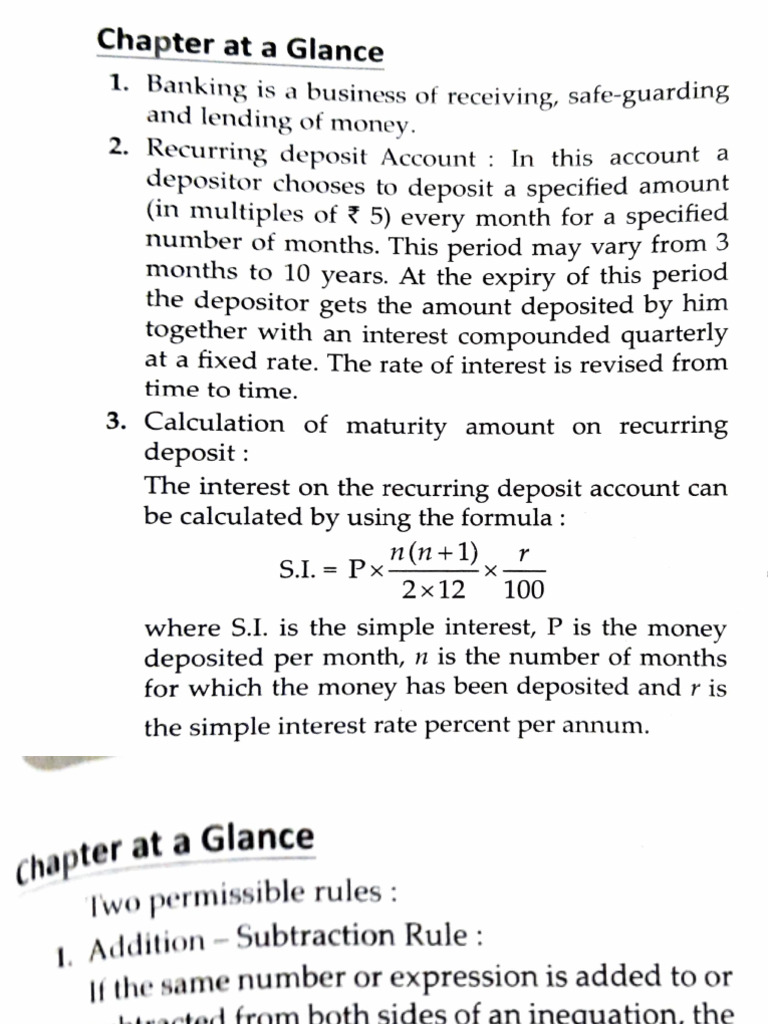Points To Remember - Maths - Class10icse | PDF | Matrix (Mathematics ...