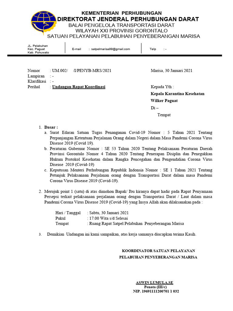 Surat Rapat 2 | PDF