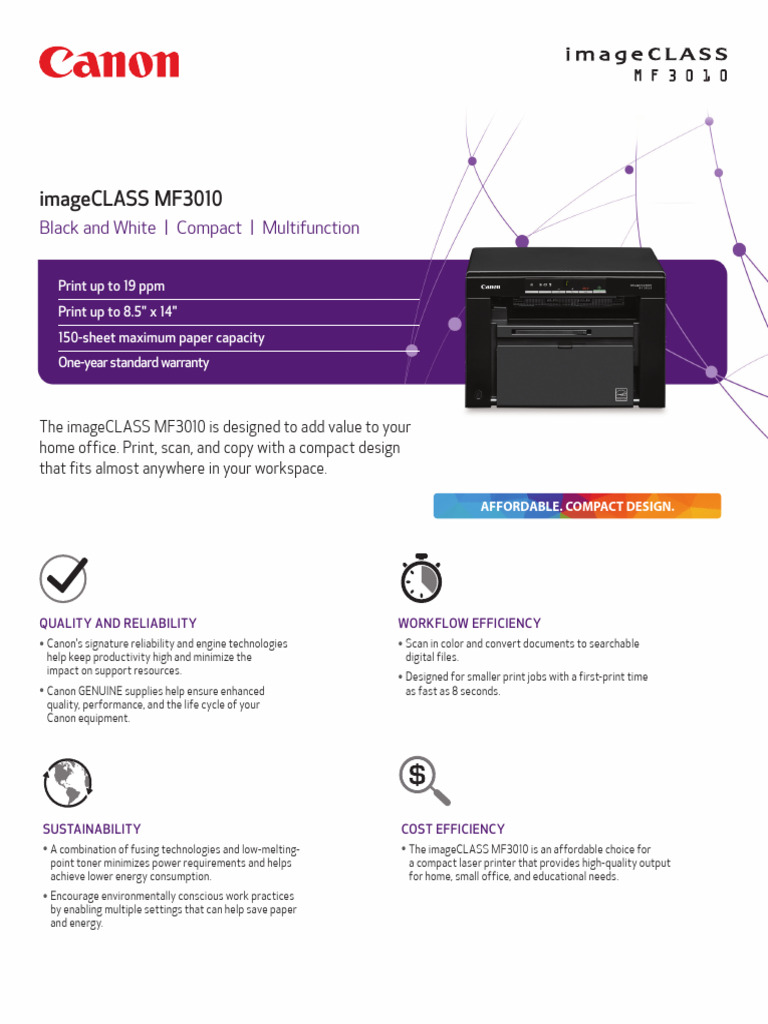 imageCLASS MF3010 Brochure | PDF | Computing | Software
