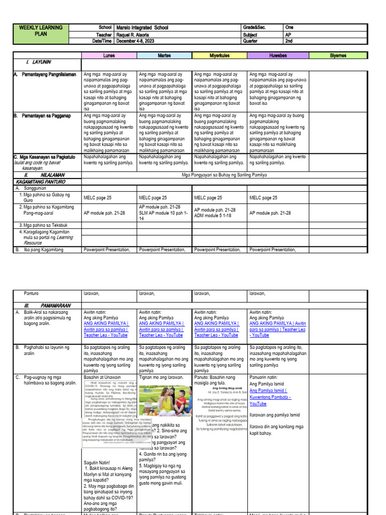 Ap1 DLL Q2 Week 5 | PDF
