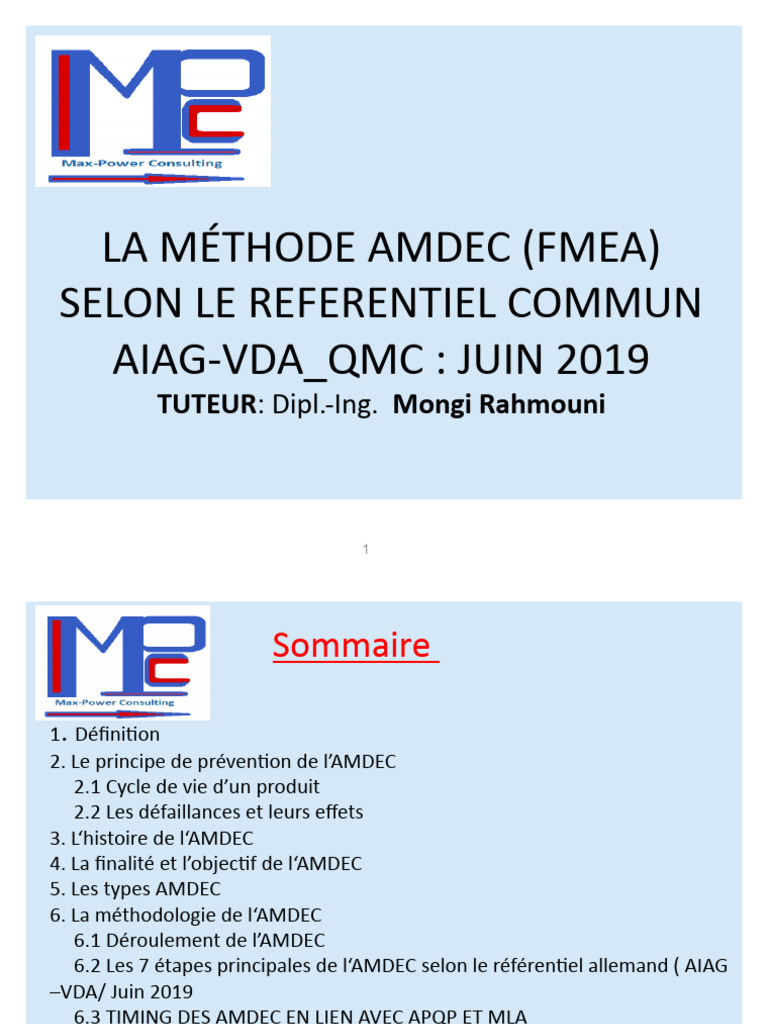 Appliquer AMDEC (FMEA) | PDF