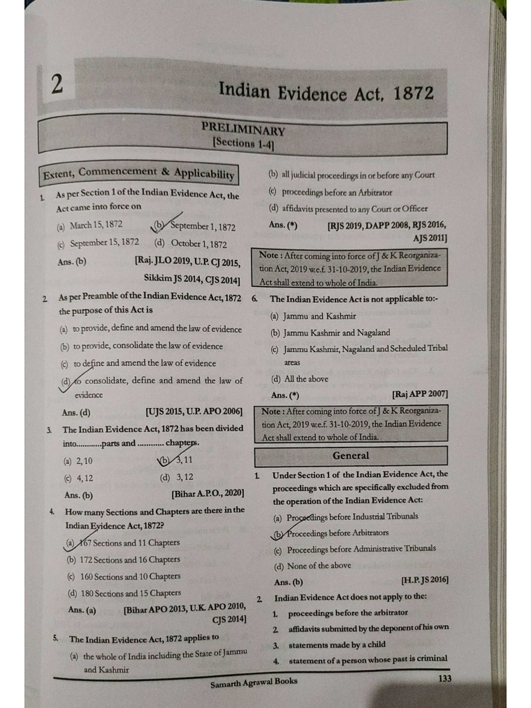 Evidence MCQ Pariksha Manthan - 231021 - 153419 | PDF