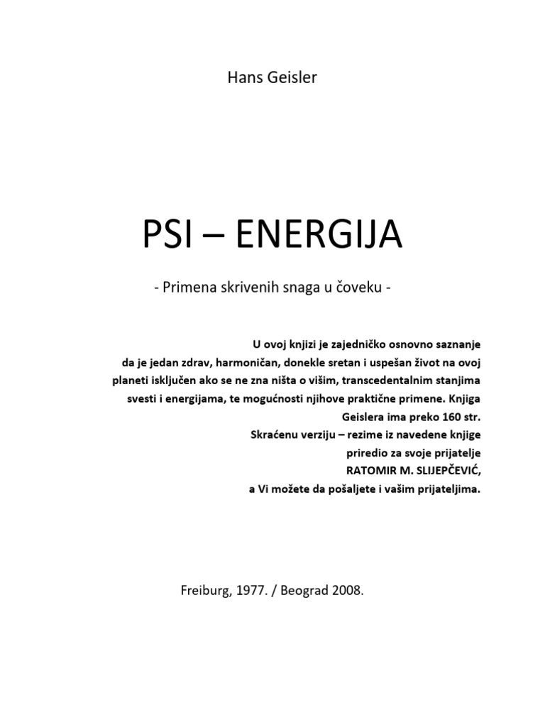 Psi Energija | PDF