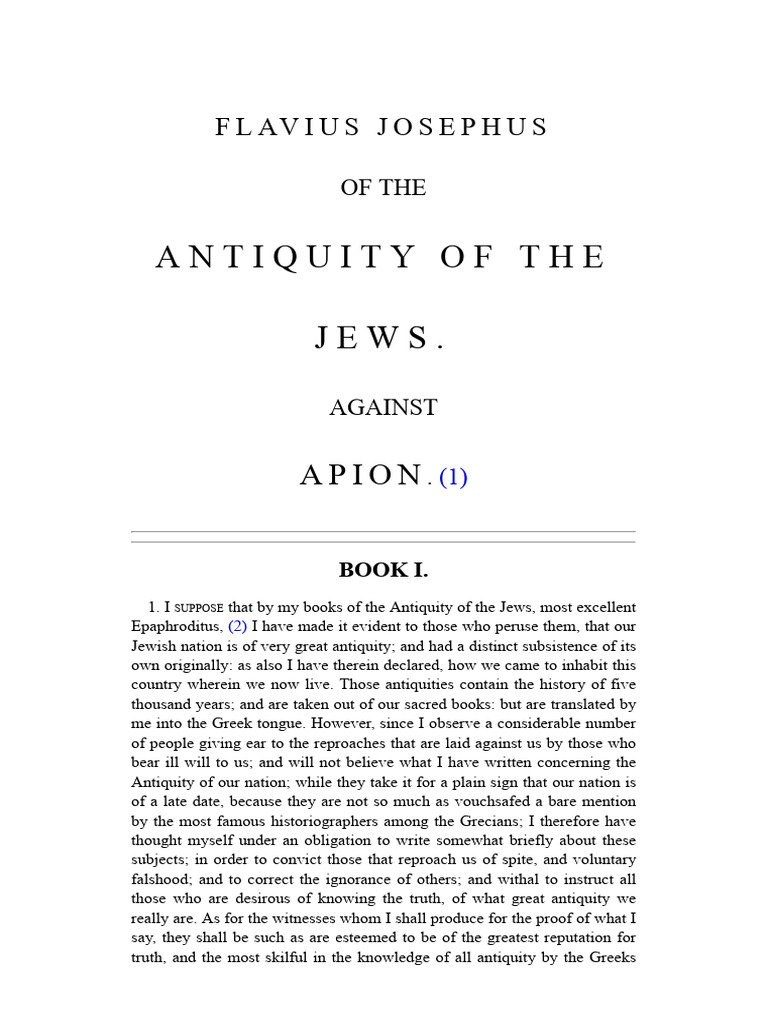 Josephus: Against Apion I | PDF | Nebuchadnezzar Ii | Babylon