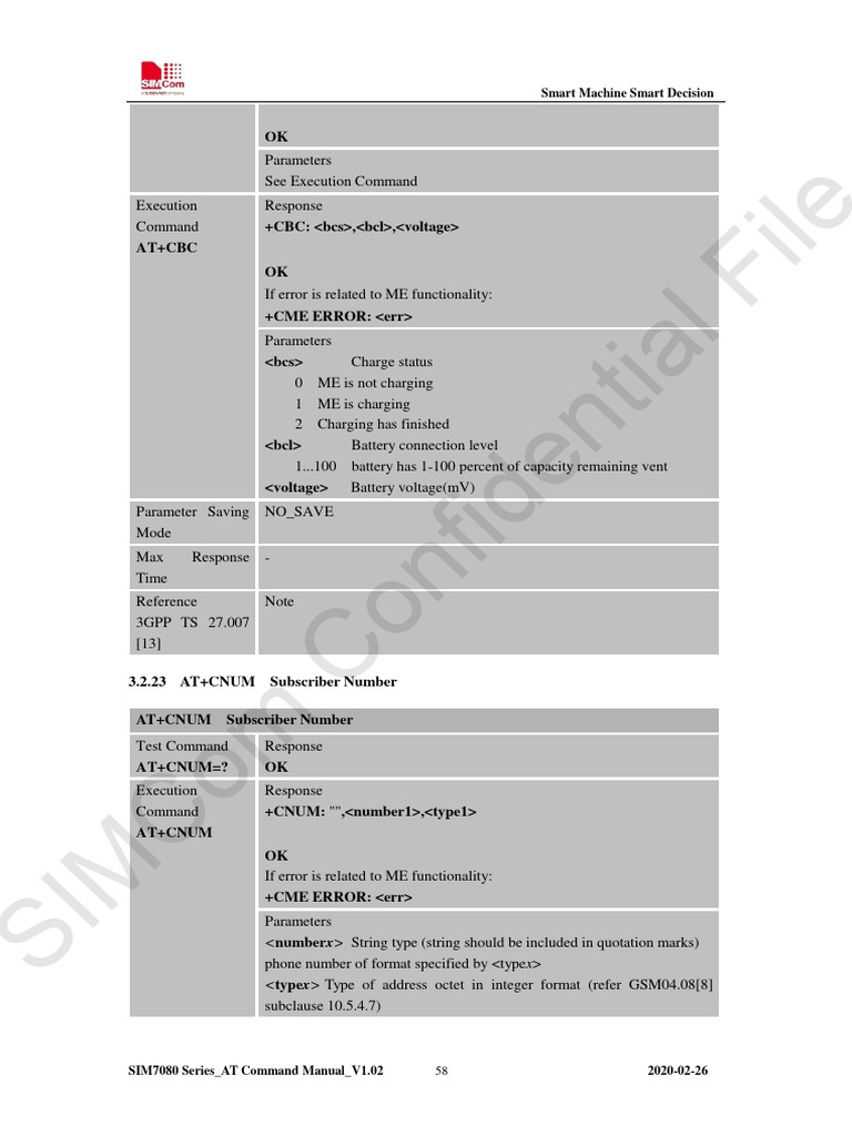 SIM7080 AT Command Manual Guide | PDF | Electronics | Computing