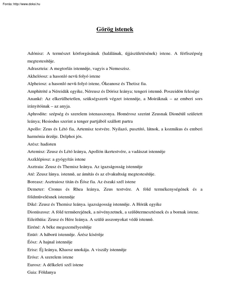 Gorog Istenek | PDF