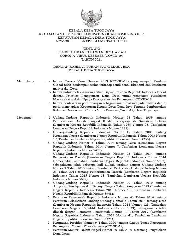 SK RELAWAN COVID-19 | PDF