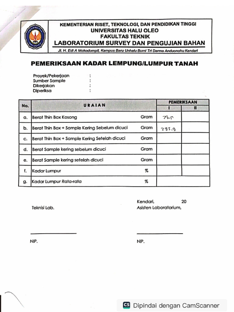K-3 (Lab Mektan) | PDF
