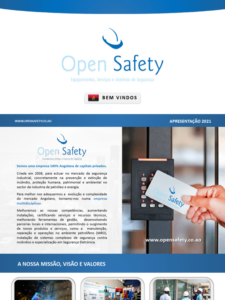 Apresentacao Opensafety | PDF | Desinfetante | Angola