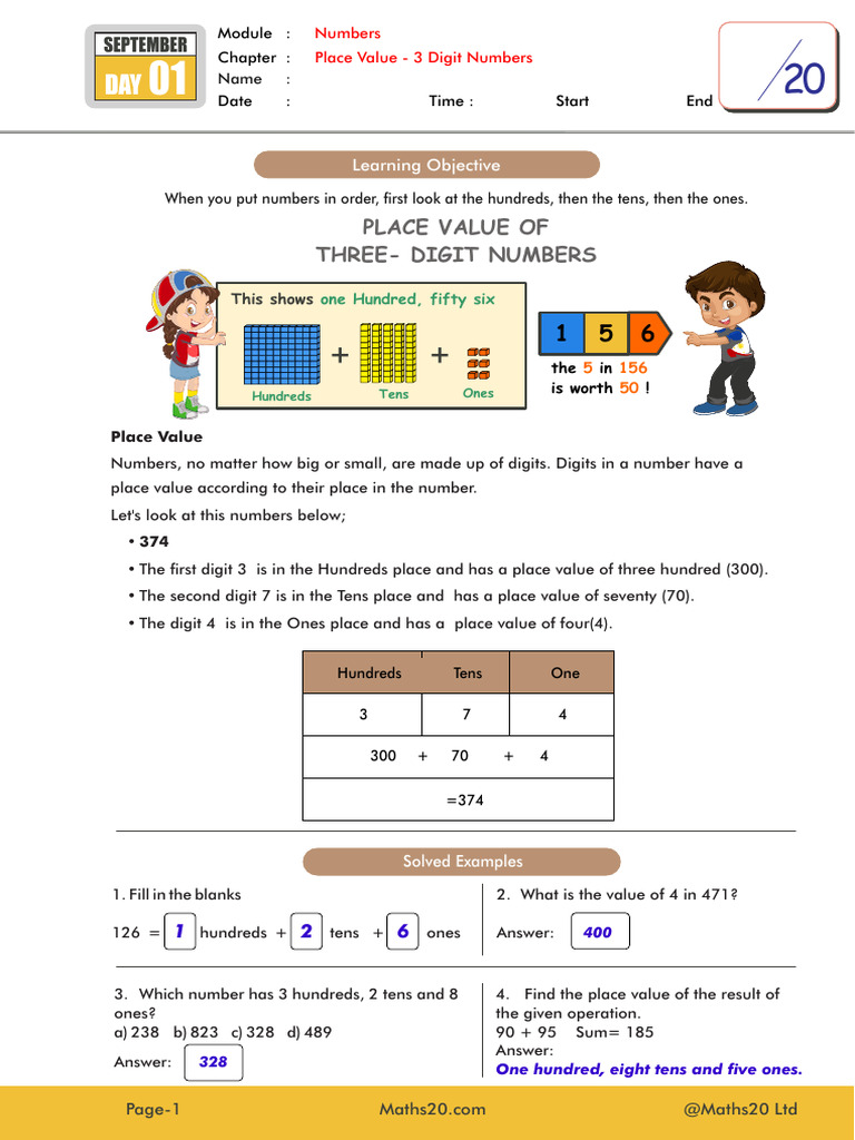 Lesson 1 - Place Value | PDF