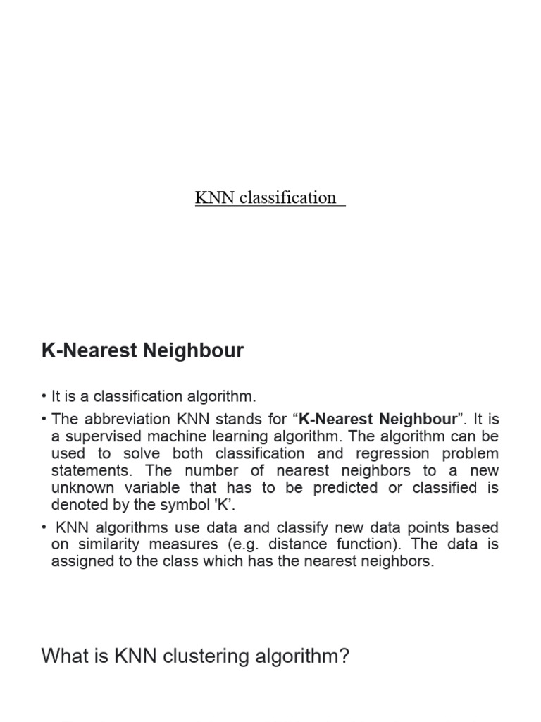 KNN Classification | PDF