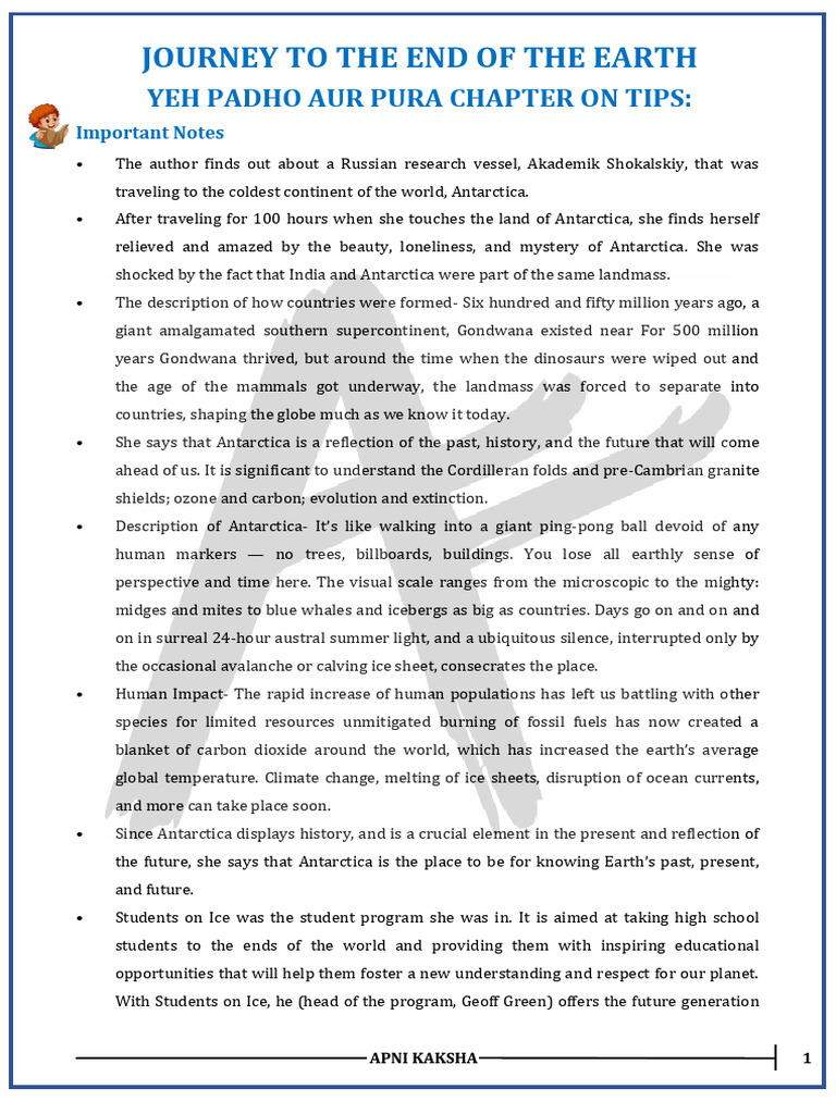 Journey To The End of The Earth (Apni Kaksha) ... | PDF | Science & Mathematics