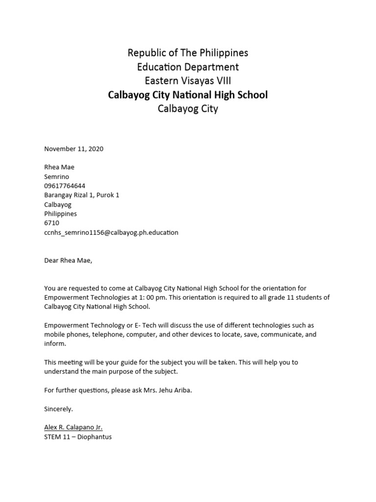 Empowertech Orientation Letter 2 | PDF | Manufactured Goods | Design