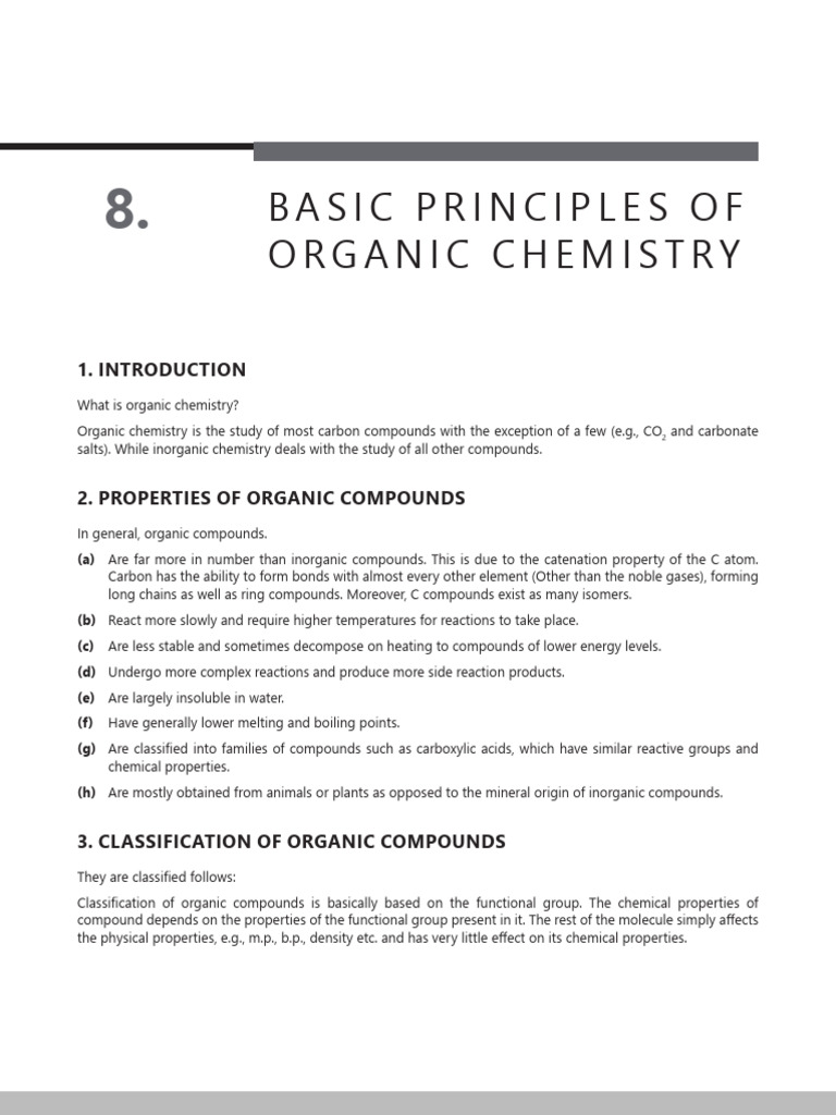 Basic Principles of Organic Chemistry | PDF