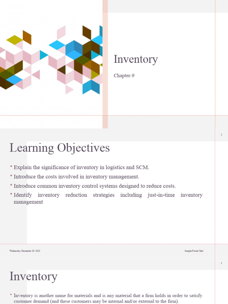Chapter-9 Inventory Text-2 Maths | PDF | Inventory | Lean Manufacturing