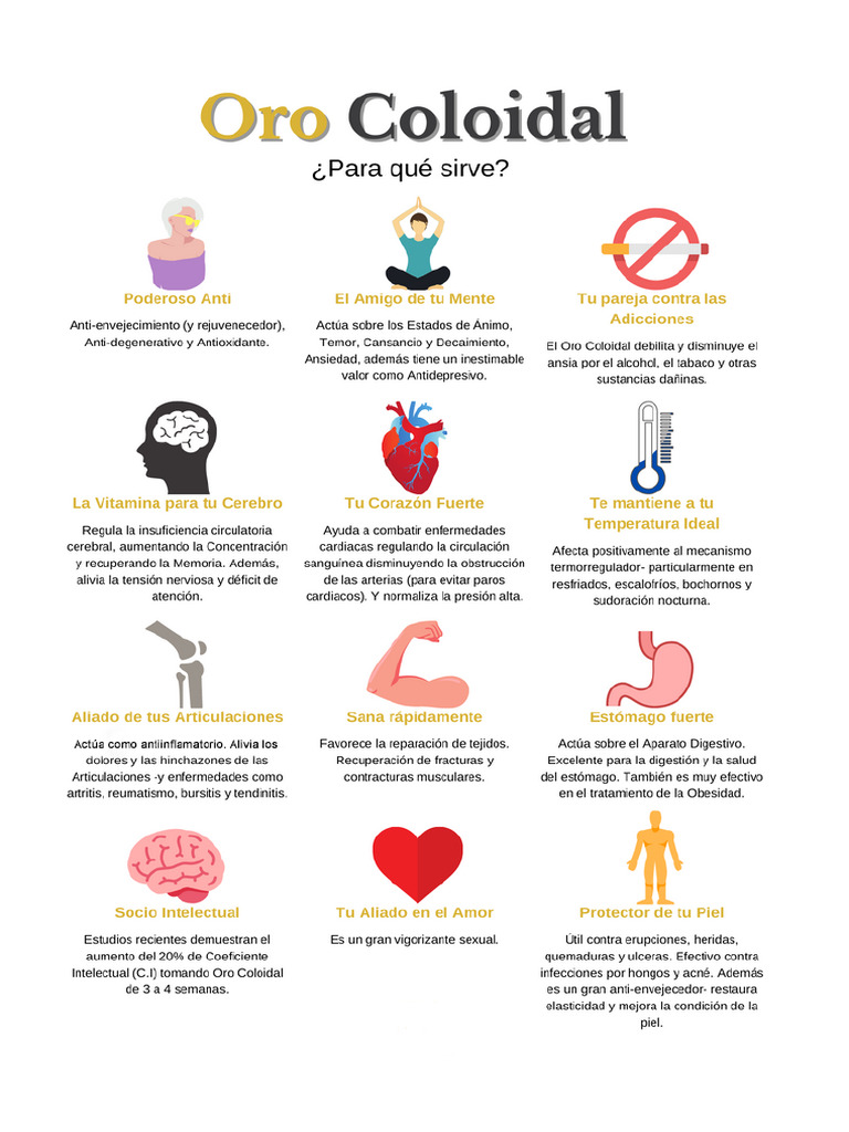 Oro Coloidal para Que Sirve y Usos | PDF