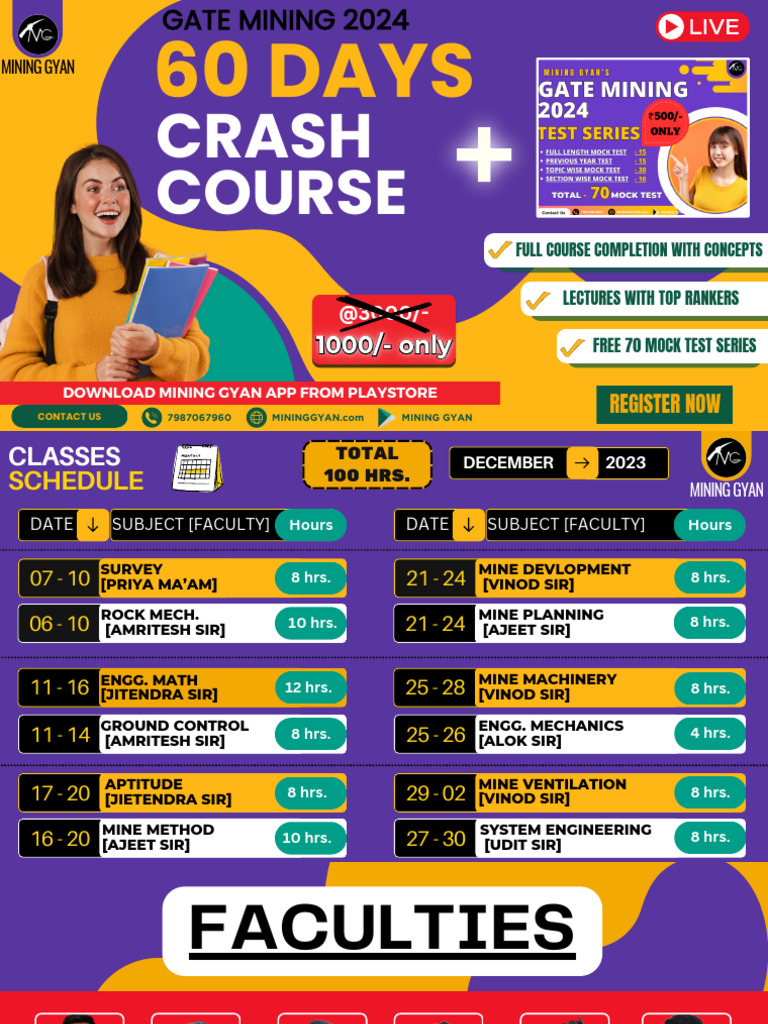 Crash Course Schedule | PDF
