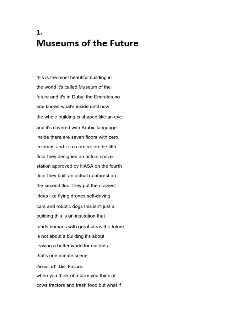 Museums of The Future | PDF | Artificial Intelligence | Intelligence ...