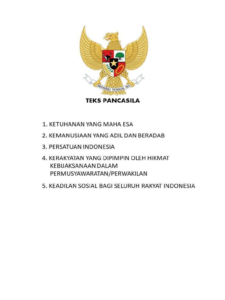 teks pancasila | PDF