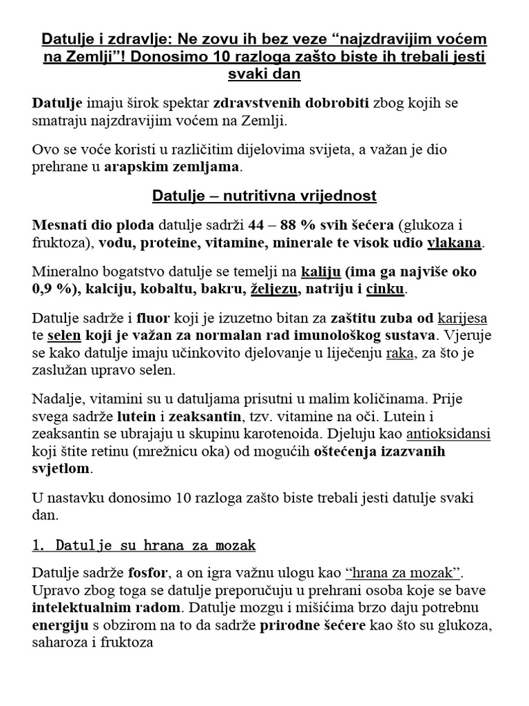 Datule I Zdravlje | PDF