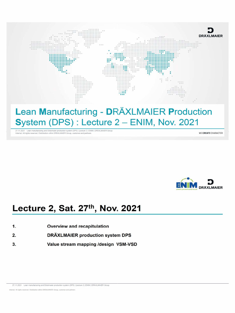 Lecture 2 - DRAEXLMAIER Production System DPS - ENIM 20211127 - Output ...