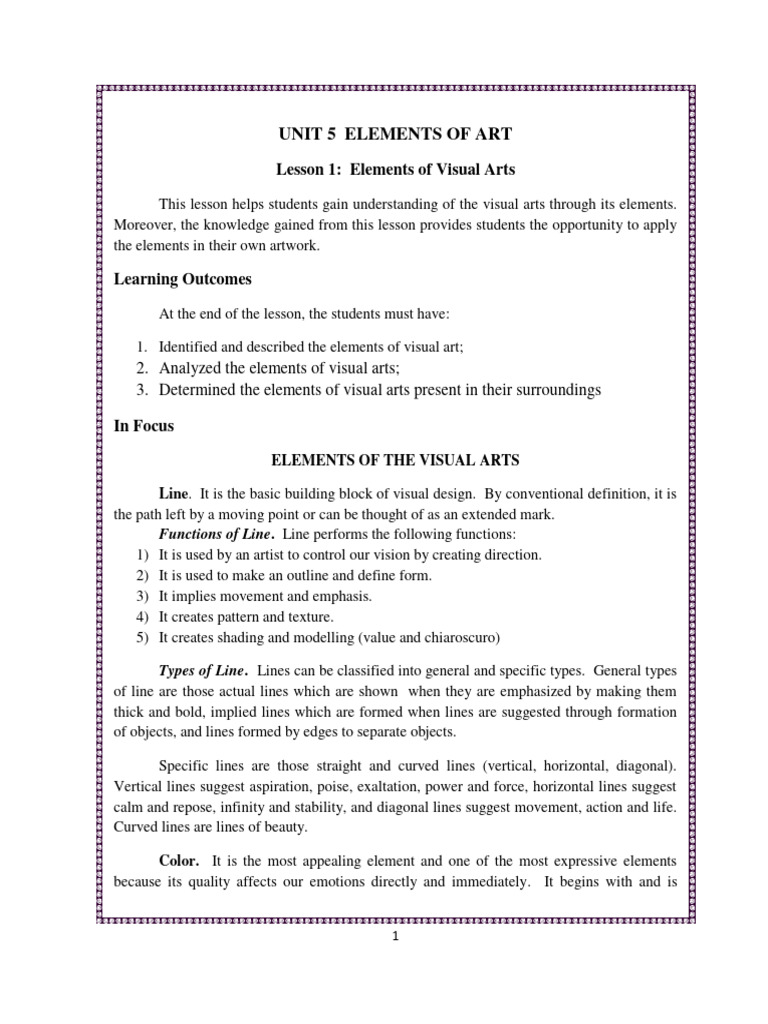 Hum 01 UNIT 5 Lessons 12 and 3 | PDF | Color | Rhythm