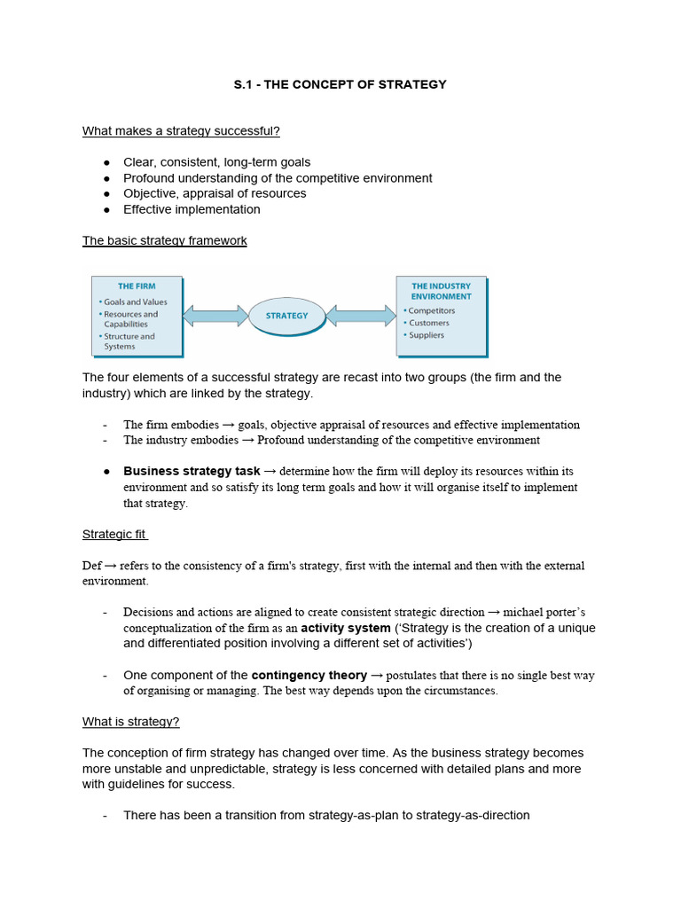 Strategy Notes 2 | PDF | Strategic Management | Perfect Competition