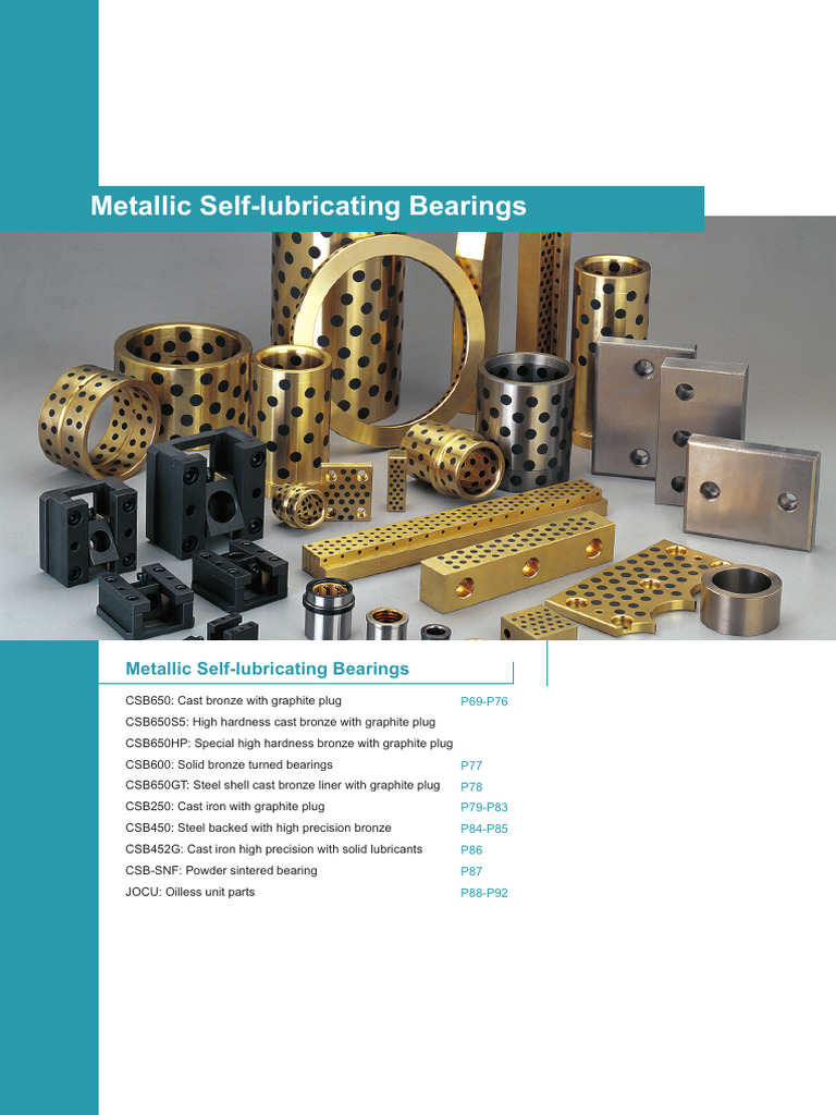 Metallic Self-Lubricating Bearings | PDF