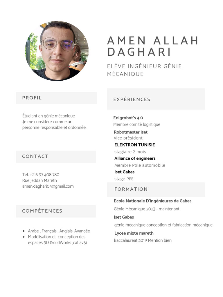 Profil d'étudiant en génie mécanique | PDF