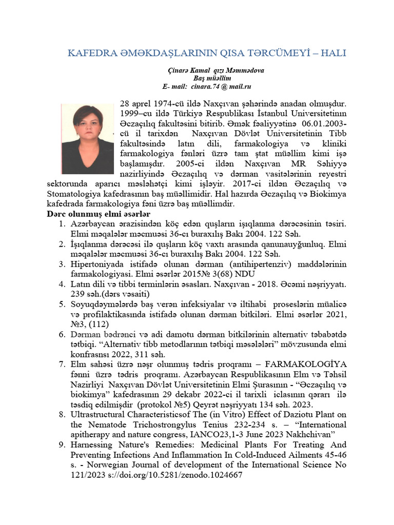 Tərcümeyi Hal | PDF