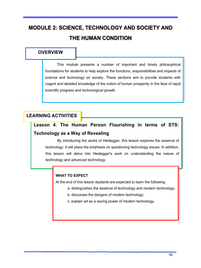 STS Module 2 2.0. For IMs Docx 1 | PDF | Martin Heidegger | Cognition