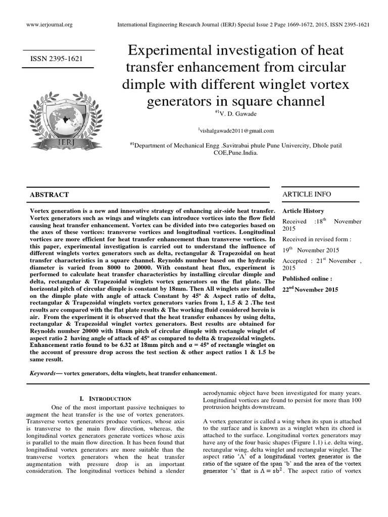 298.experimental Investigation of Heat Transfer Enhancement From ...